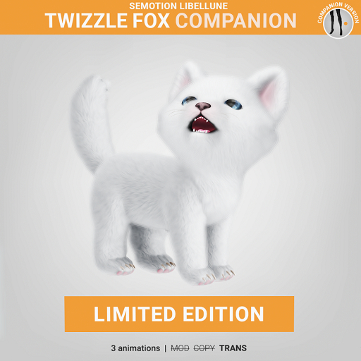 Second Life Marketplace - SEmotion Libellune Twizzle Fox Companion LIMITED